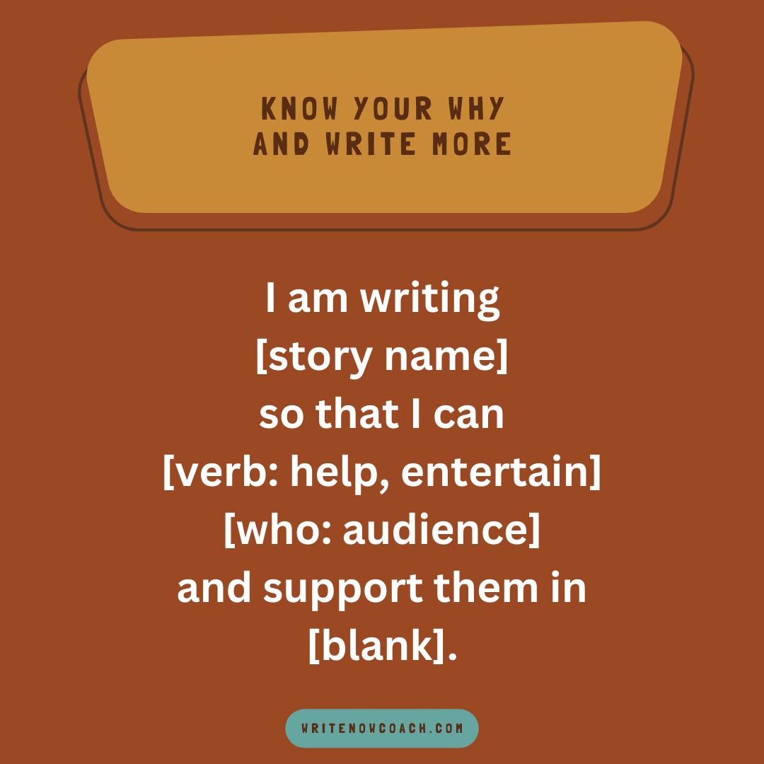 Know Your Why and Write More - Write Now Coach! Blog